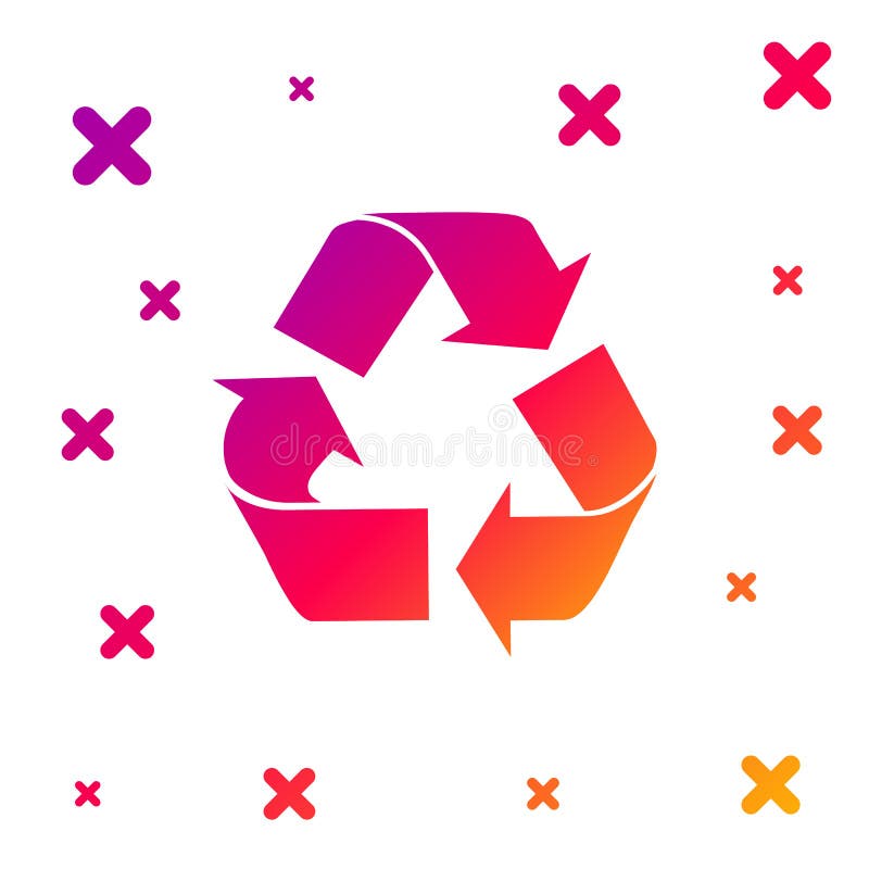 Two Color Non Recyclable Vector Icon from Shapes Concept. Isolated Blue ...