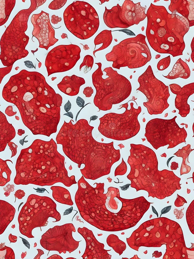 Color Red Rafflesia Seamless Patterns Vector Repeating Patterns Design ...