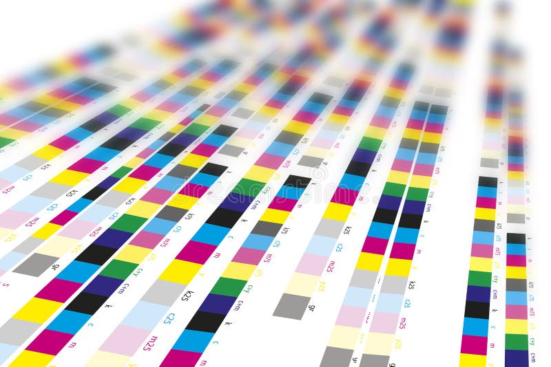 Color Reference Bars of Printing Process Stock Image - Image of ...