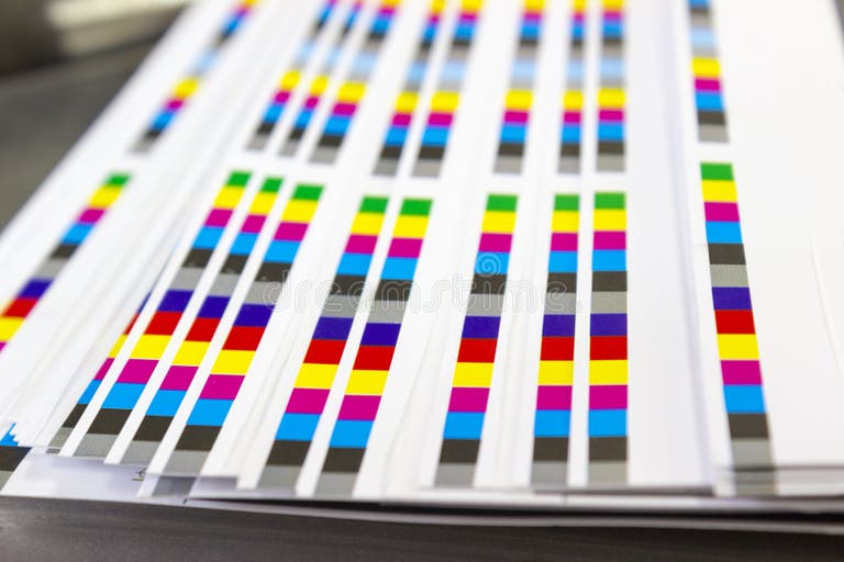 Color Reference Bars of Printing Process Stock Image - Image of offset ...