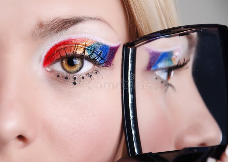 Color reflection stock image. Image of holds, hair, closeup - 5690073