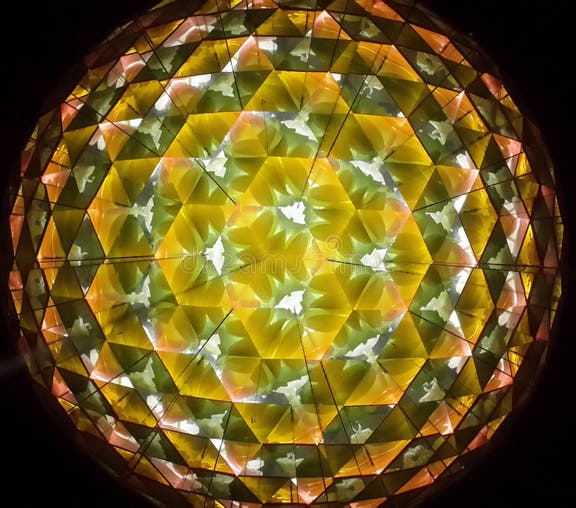 Color Reflection of Mirror Inside Triangle Prism Stock Image - Image of ...