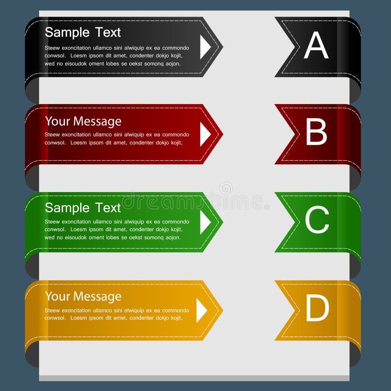 Color Ribbon Design Template Stock Vector - Illustration of background ...