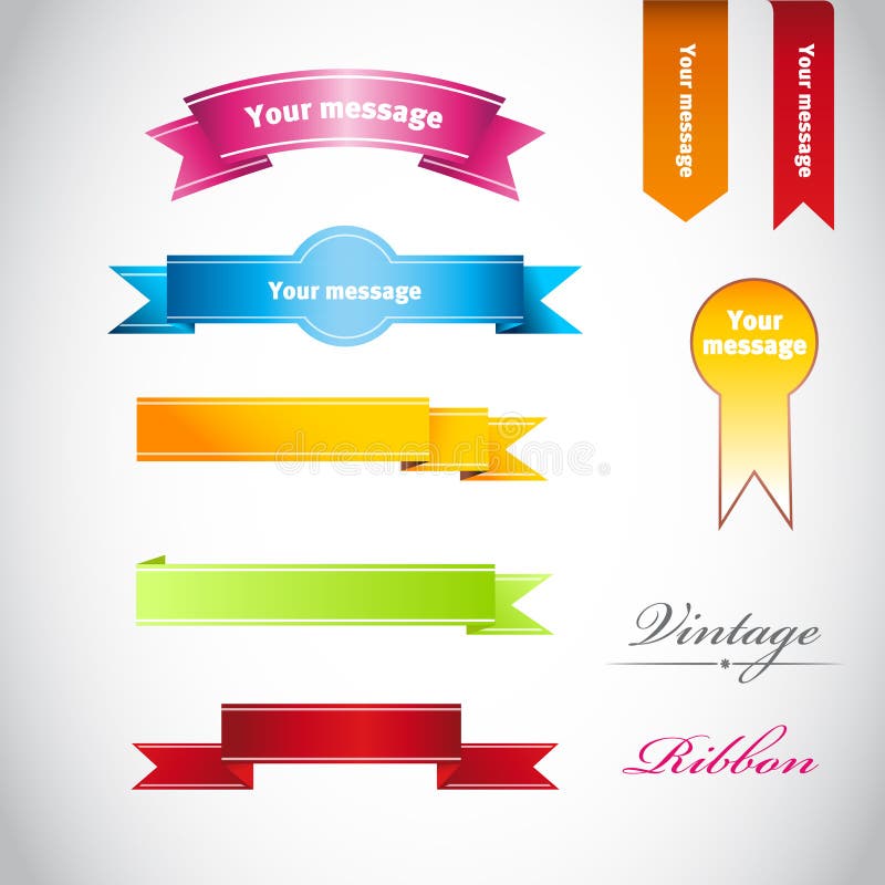 Color ribbons stock vector. Illustration of card, food - 27163318