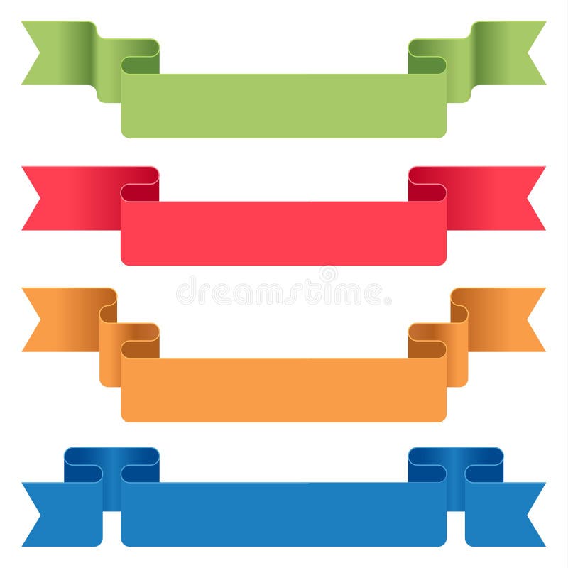 Color ribbons stock vector. Illustration of element, headline - 39863553