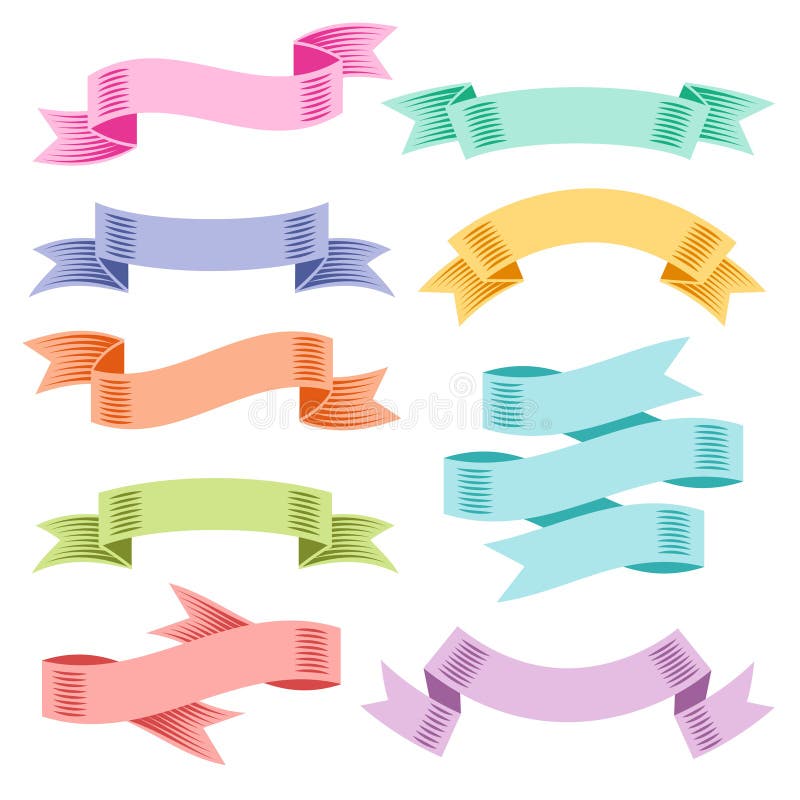 Color ribbons stock vector. Illustration of banner, ribbon - 42270845