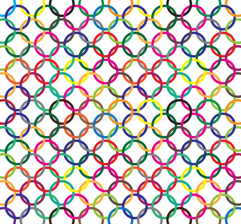 Color rings pattern stock illustration. Illustration of decor - 117379232