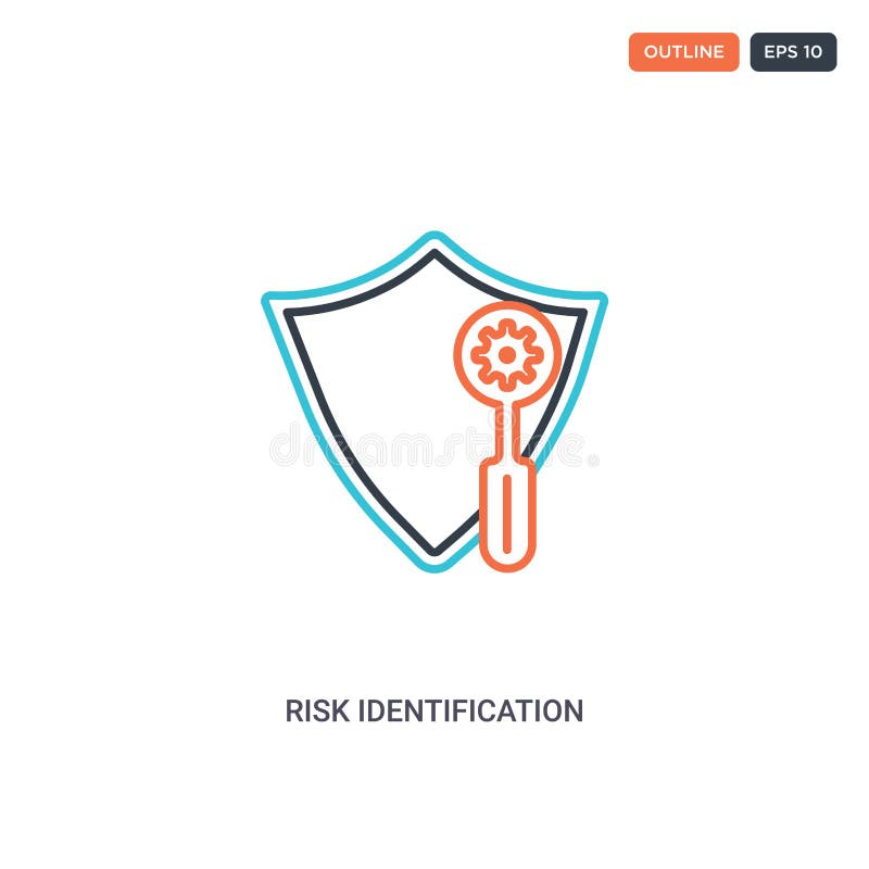 2 Color Risk Identification Concept Vector Icon. Isolated Two Color ...
