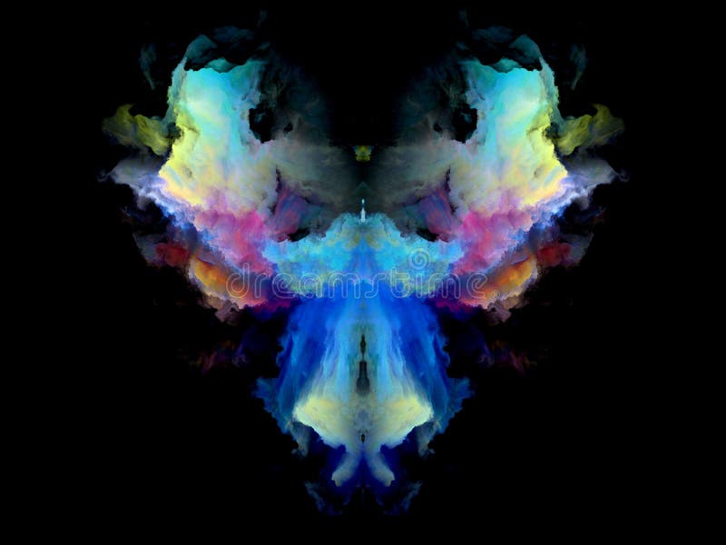 Color Rorschach Test Pattern Stock Illustration - Illustration of vivid ...