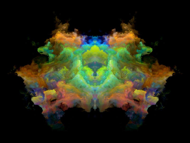 Color Rorschach Test Pattern Stock Illustration - Illustration of vivid ...