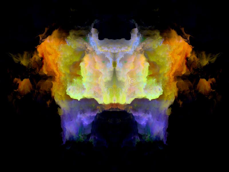 Color Rorschach Test Pattern Stock Illustration - Illustration of ...