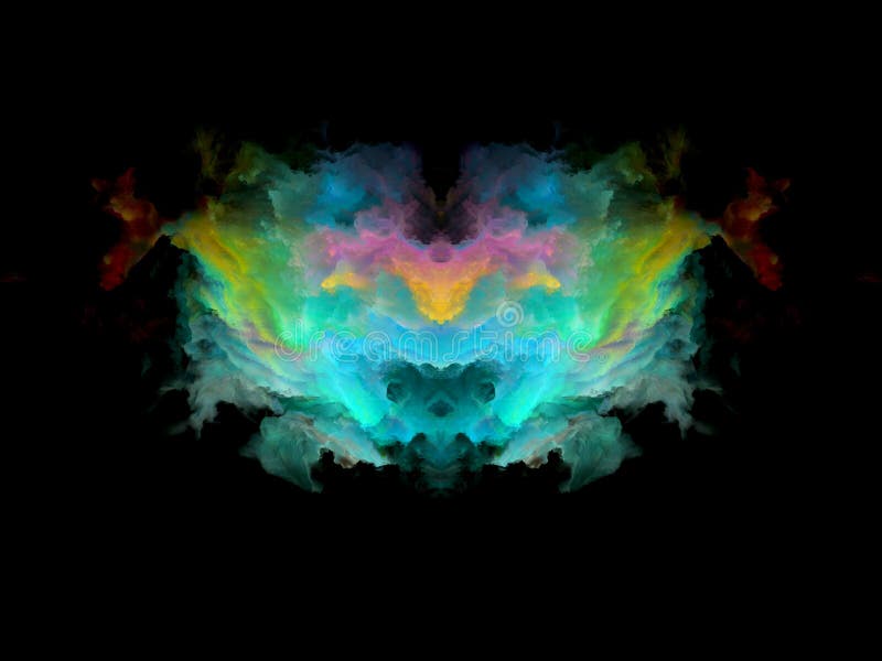 Color Rorschach Test Pattern Stock Illustration - Illustration of vivid ...