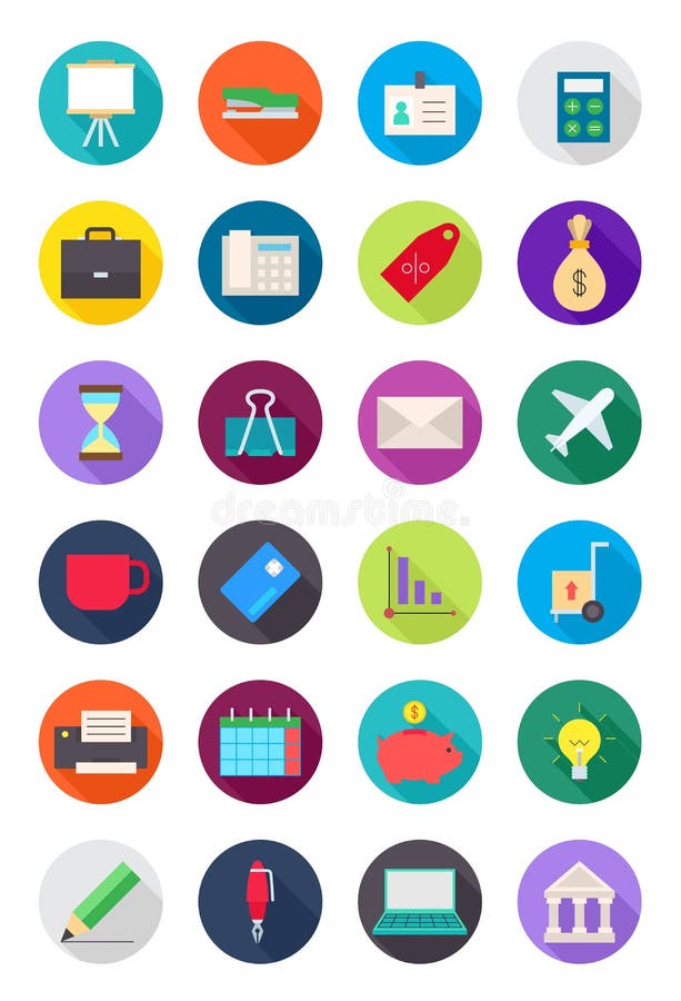 Color Round Business Icons Stock Illustrations – 29,382 Color Round ...