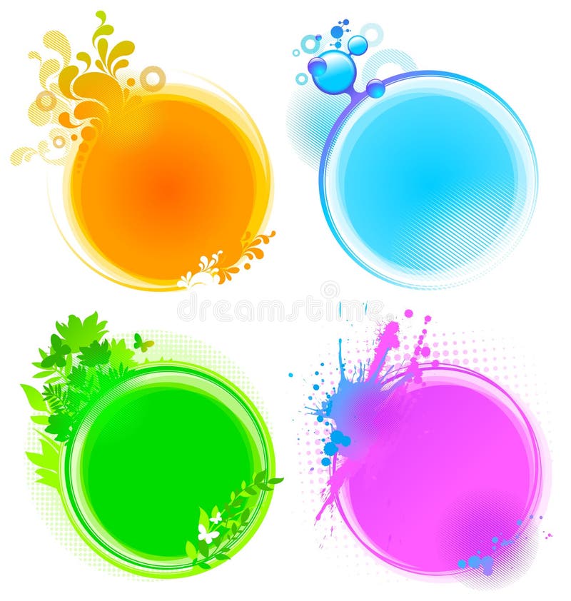 Color round frames stock illustration. Illustration of abstract - 14204520
