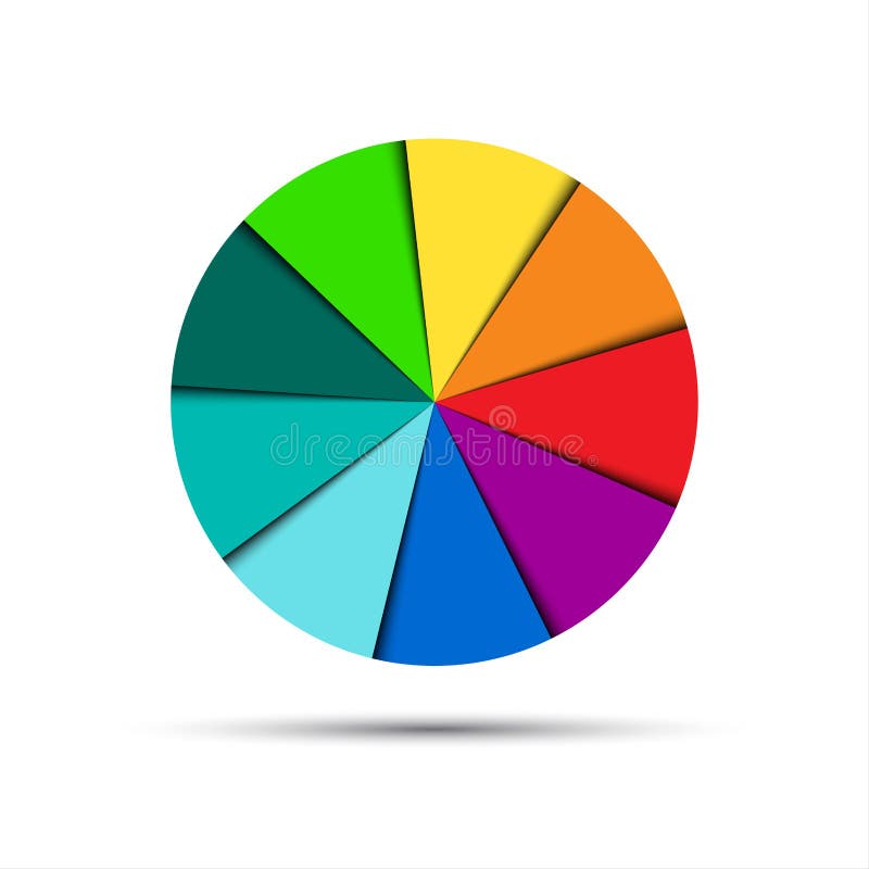 Round Color Palette Isolated on White Background, Color Schemes Stock ...