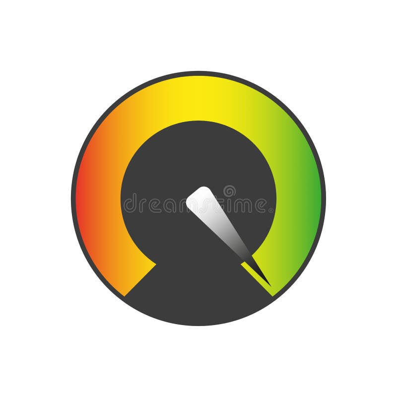 Color Round Speedometer. Vector Illustration Stock Vector ...