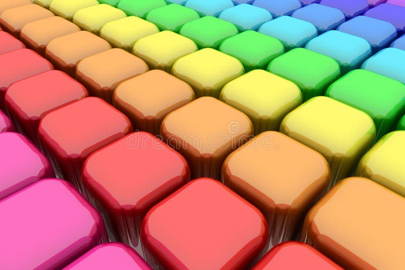 Color Rounded Cubes stock illustration. Illustration of colors - 23942274