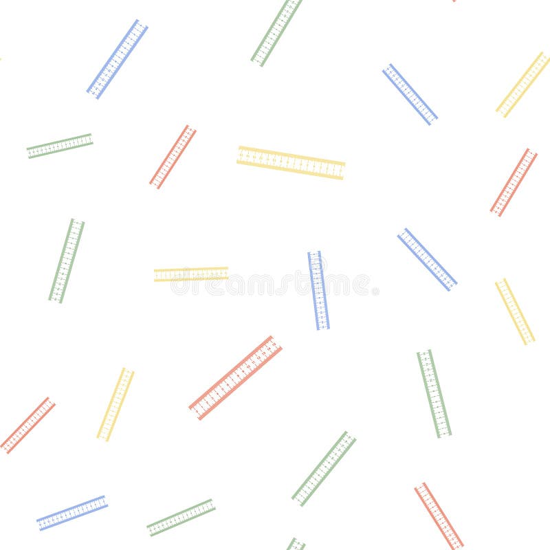 Color Ruler Icon Isolated Seamless Pattern on White Background ...