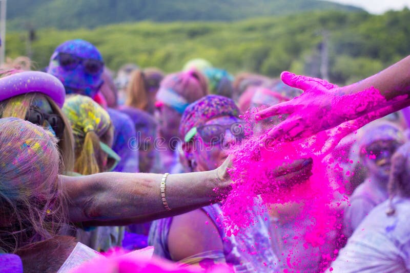 Color run editorial photography. Image of party, vibe - 65681002