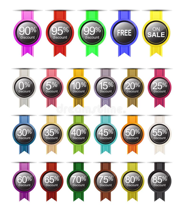 Color sale discount sign stock vector. Illustration of customer - 38758333