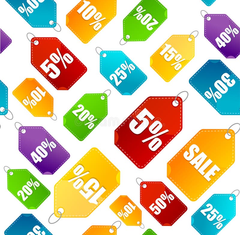 Color Sale Labels Background Pattern. Vector Stock Vector ...