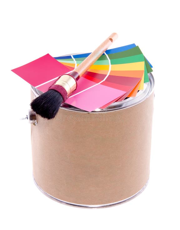 Color samples with a brush stock photo. Image of samples - 17145116