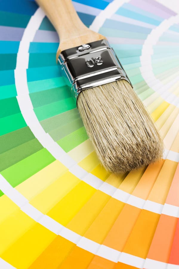 Color samples and brush stock image. Image of inspiration - 39919917