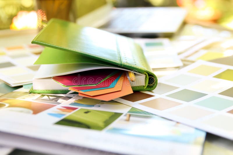 Color Samples for Design Project. Stock Photo - Image of material ...