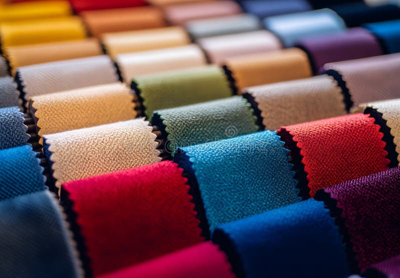 Fabric Swatches: Colorful Textile Samples for Design Stock Illustration ...