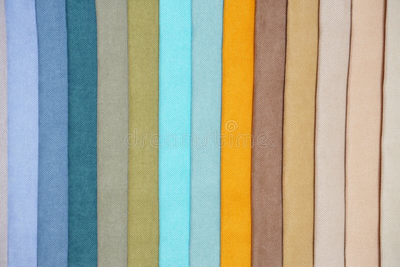 Color Samples of Fabric Textile Stock Photo - Image of material ...