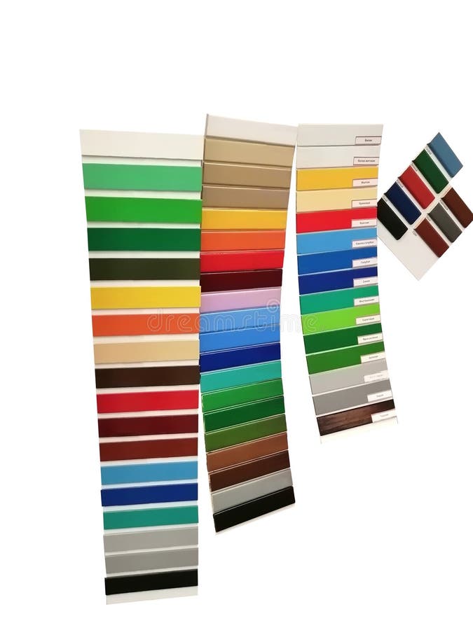 Color Samples Isolated on a White Background Stock Photo - Image of ...