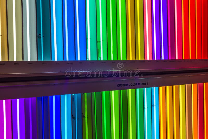 Color Samples at the Neon Shop Stock Image - Image of tubes, graphic ...