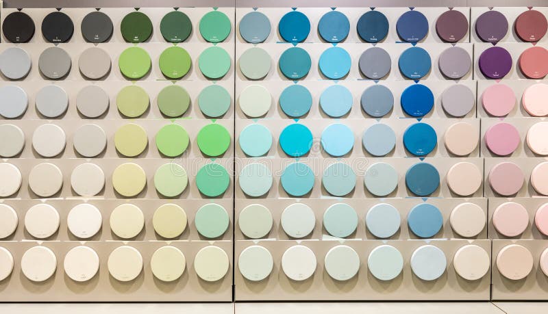 Color Samples at a Paint Shop.. Stock Image - Image of artist, pattern ...