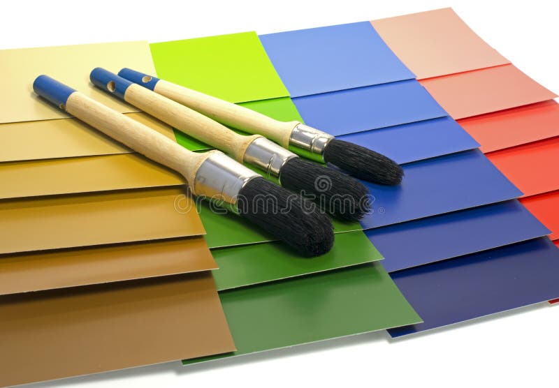Color samples of painting stock image. Image of brown - 26949355