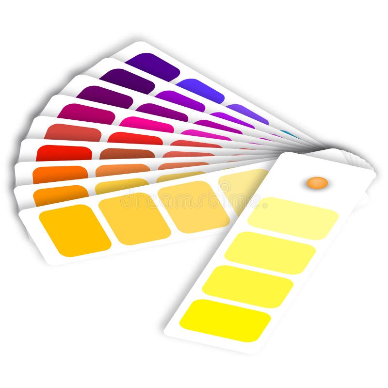 Color Samples To Determine Preferences in the Printing Industry. Stock ...