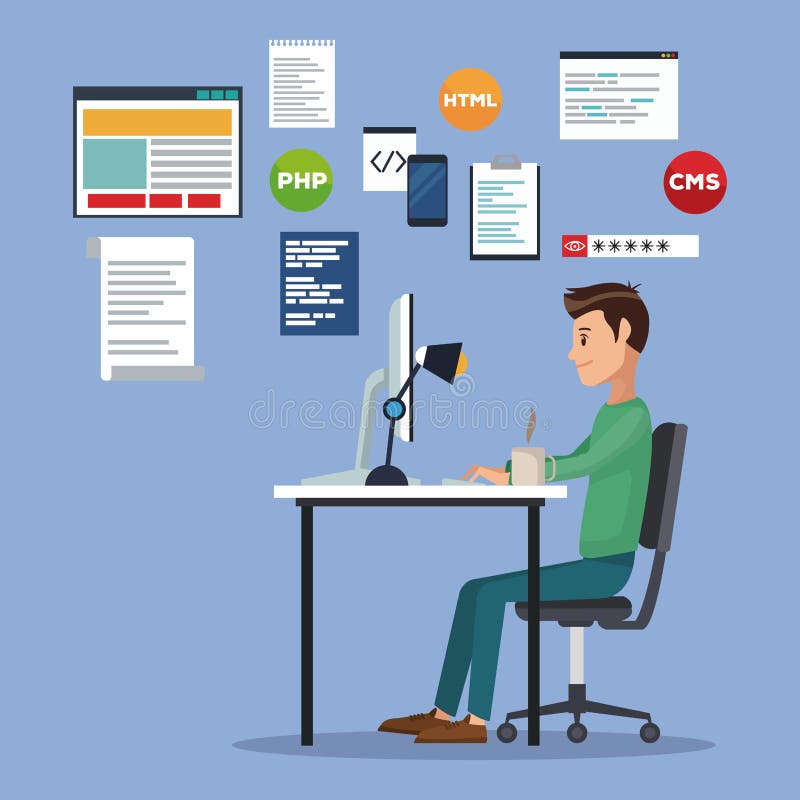 Color Scene Landscape of Picnic Basket and Boy Happiness Over ...