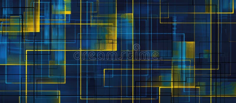 The Color Scheme of the Abstract Geometric Grid Pattern Features ...