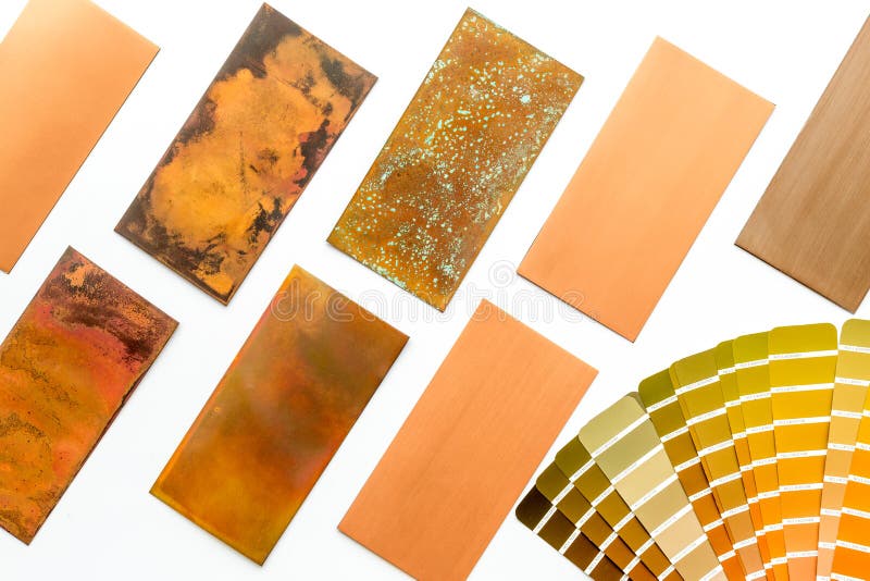 Color Scheme with Samples of Material - Kitchen Countertops and Wooden ...