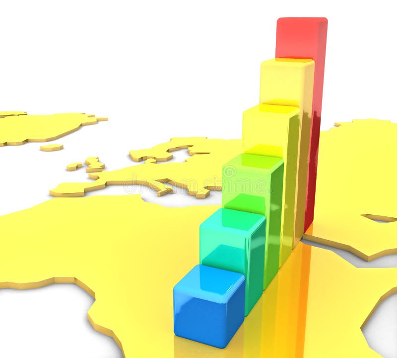 Color Scheme on the World Map Stock Illustration - Illustration of ...