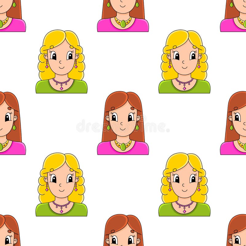 Color Seamless Pattern. Cartoon Style. Bright Design. for Walpaper ...