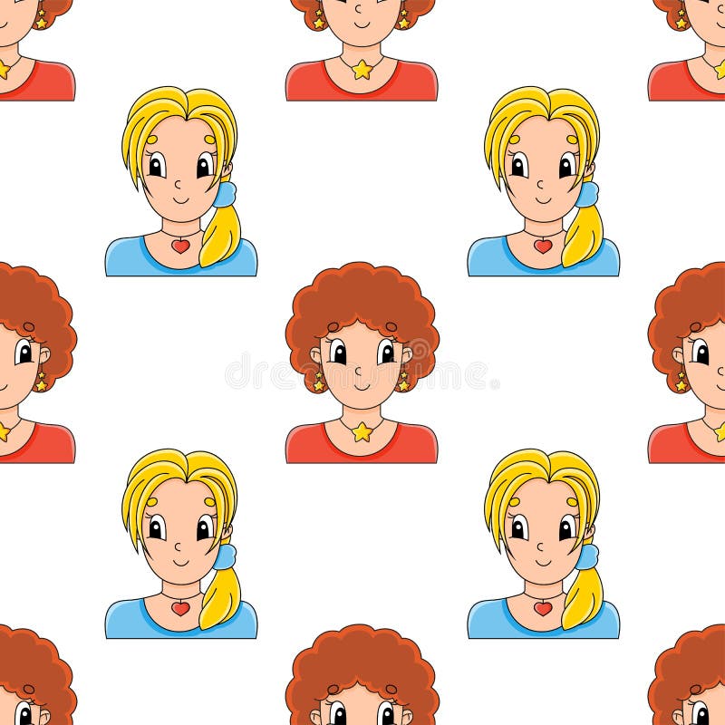 Color Seamless Pattern. Cartoon Style. Bright Design. for Walpaper ...