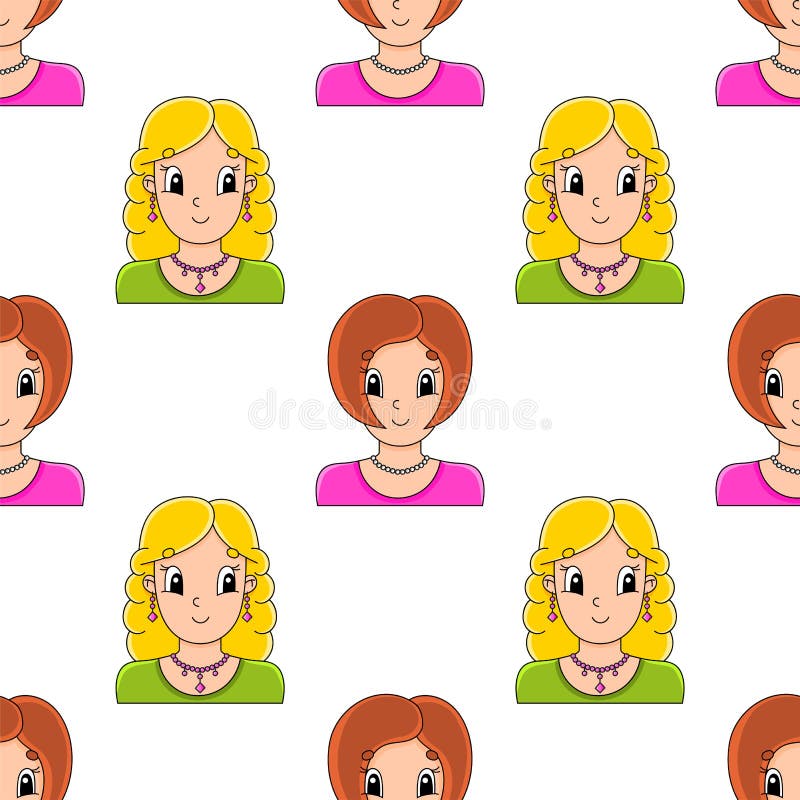 Color Seamless Pattern. Cartoon Style. Hand Drawn Stock Vector ...