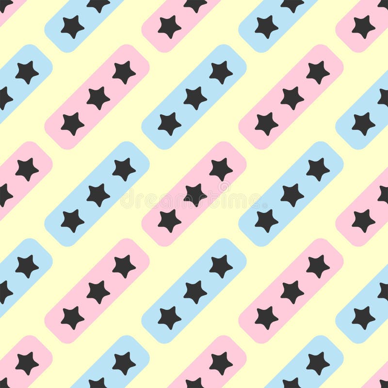 Color Seamless Pattern with Stars. Cute Print for Kids Stock Vector ...