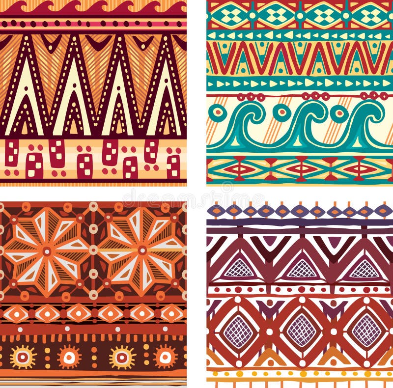 Seamless tribal texture stock vector. Illustration of ethno - 29406966