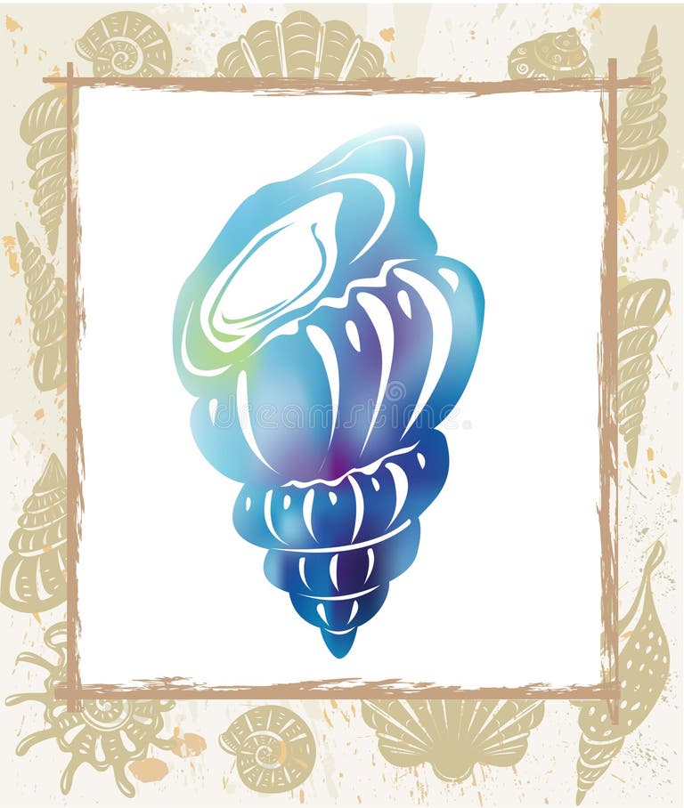 Seashell Edge Stock Illustrations – 390 Seashell Edge Stock ...
