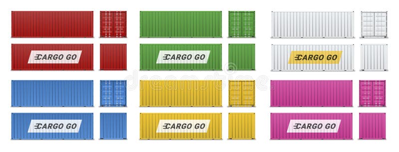 Color set container stock illustration. Illustration of merchandise ...