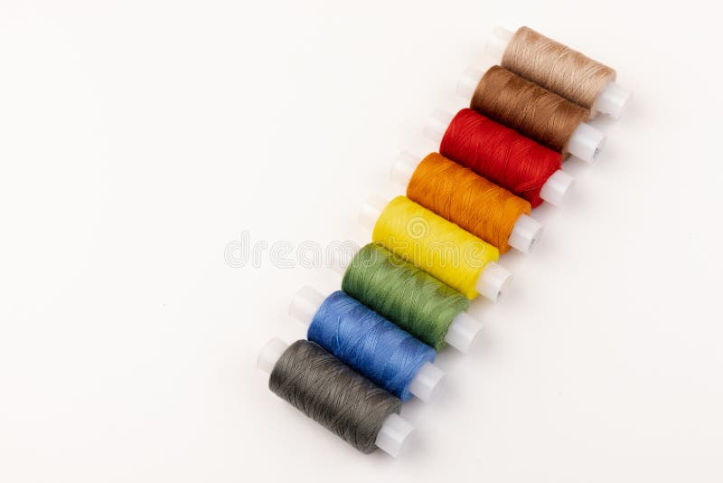 Sewing Threads, Sewing Centimeter or Measuring Tape, Isolated on White ...
