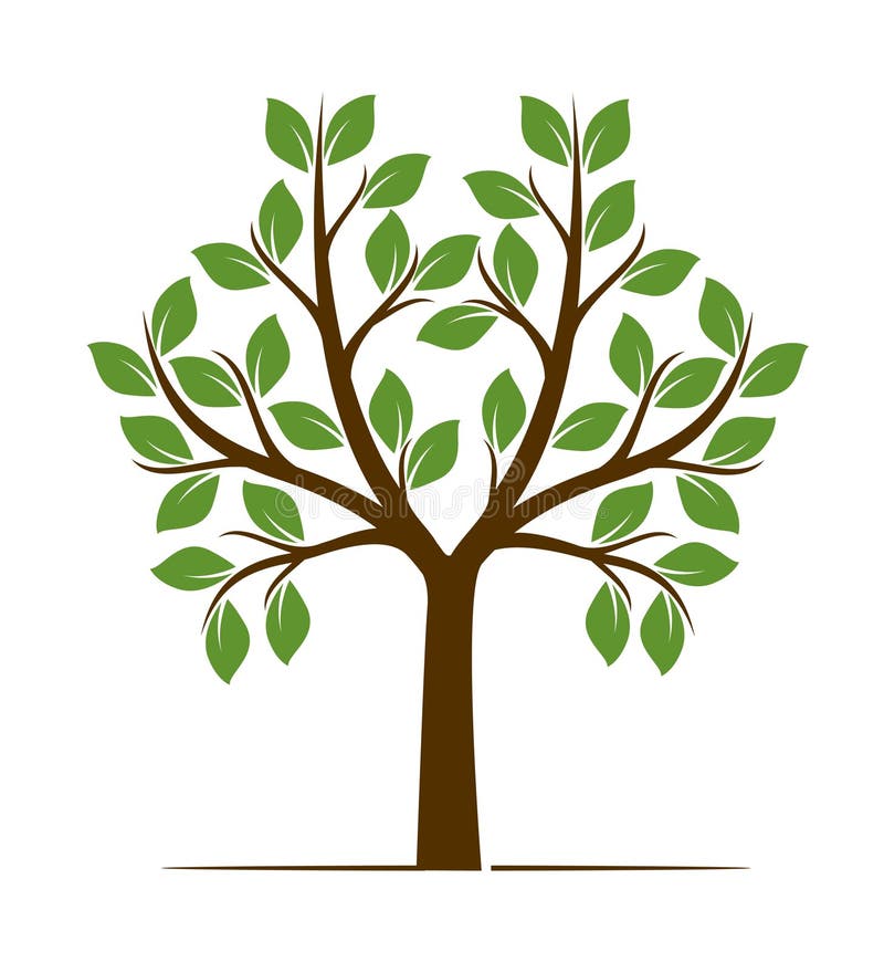 Color Shape of Tree. Vector Illustration Stock Illustration ...