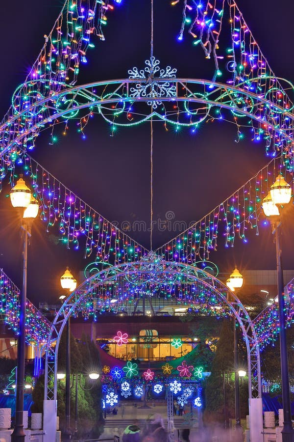 Color of ShaTin Festive Lighting Stock Image - Image of square, fair ...