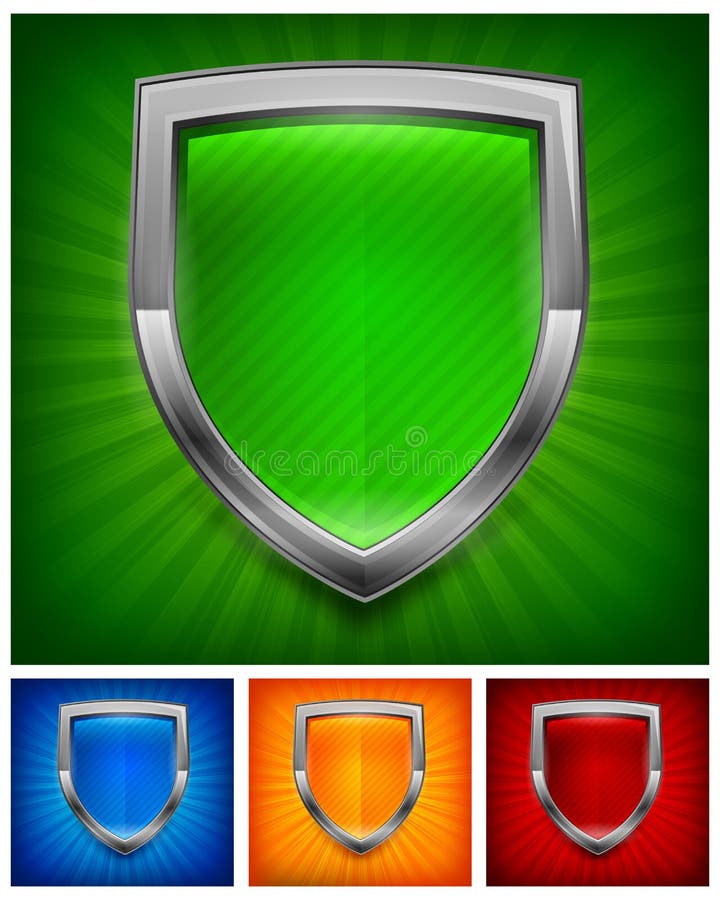 Color shields stock vector. Illustration of support, badge - 34567448
